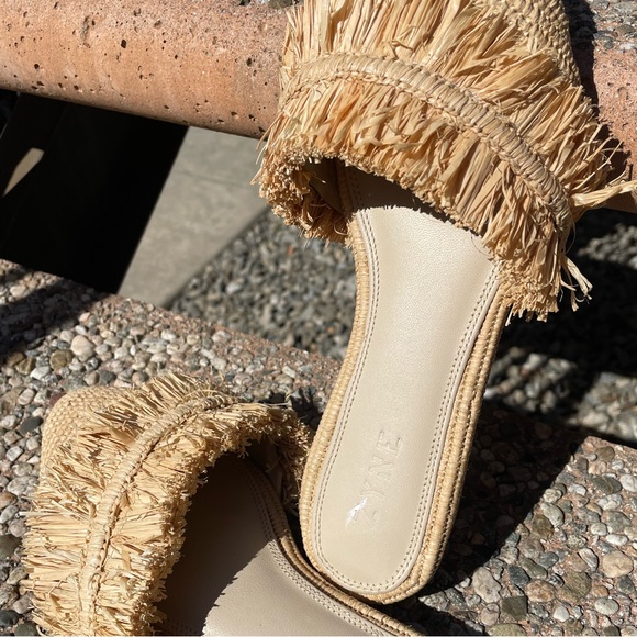 Zyne | Shoes | Zyne Raffia Flat Mules Nwot Sz 4 | Poshmark